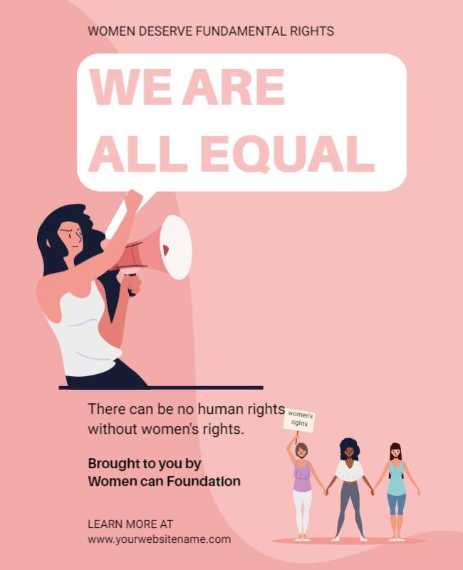 Empowering Inclusive Women Rights Advocacy Poster Template