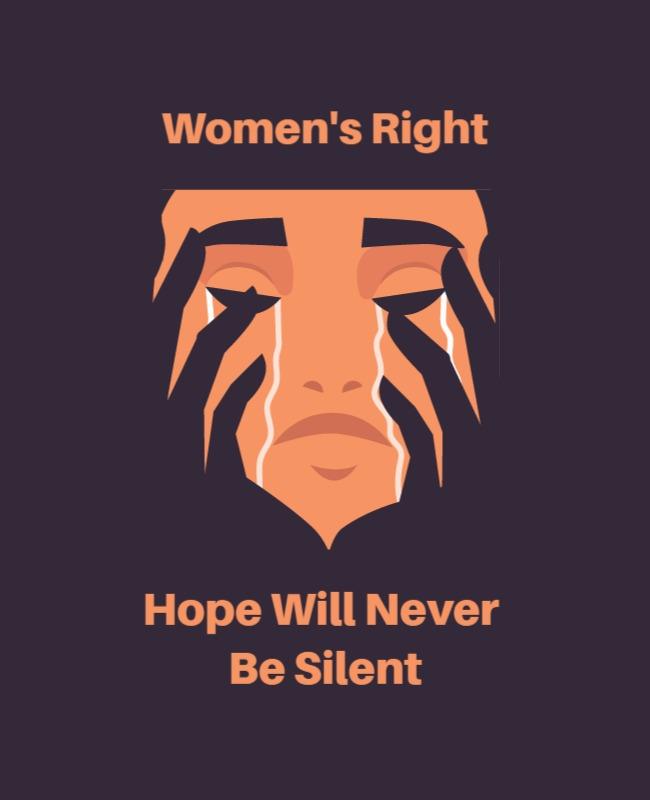 Empowering Women's Rights Advocacy Awareness Poster Template
