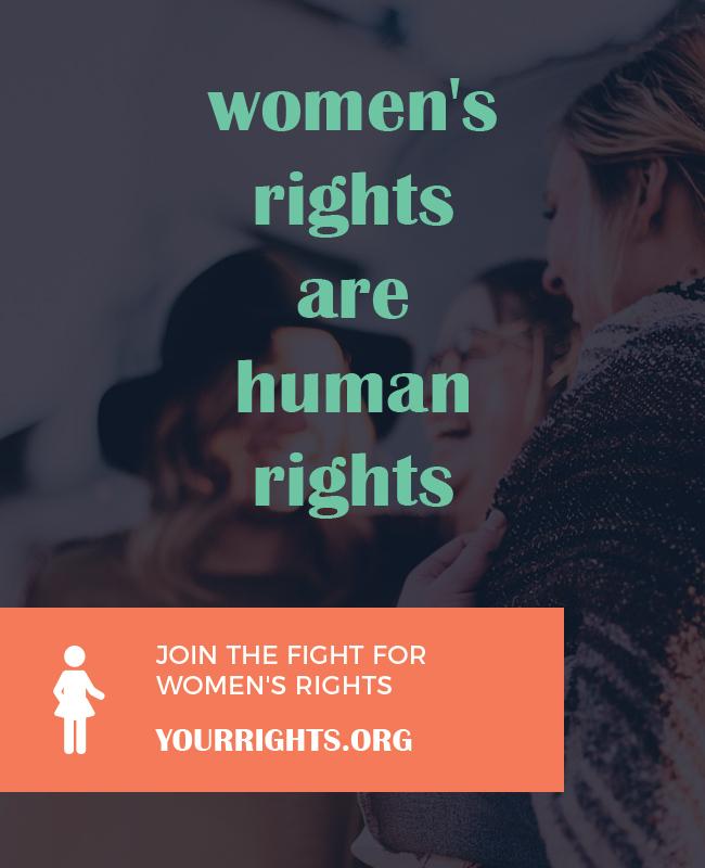 Empowering Women's Rights Advocacy Campaign Poster Template