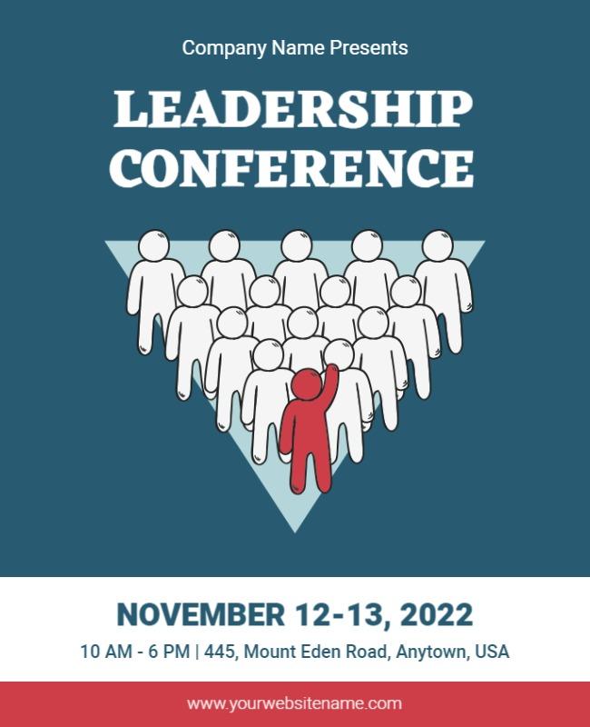 Engaging Leadership Conference Attendee Focus Poster Template