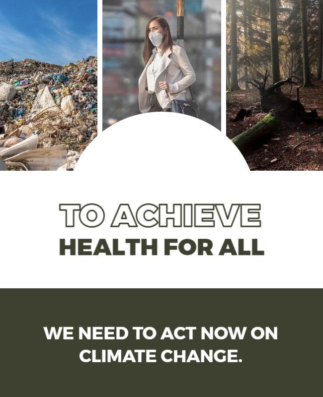 Environmental Awareness Climate Health Initiative Poster Template
