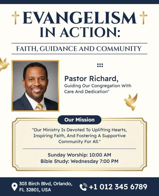 Evangelism Church Event Invitation Flyer Template