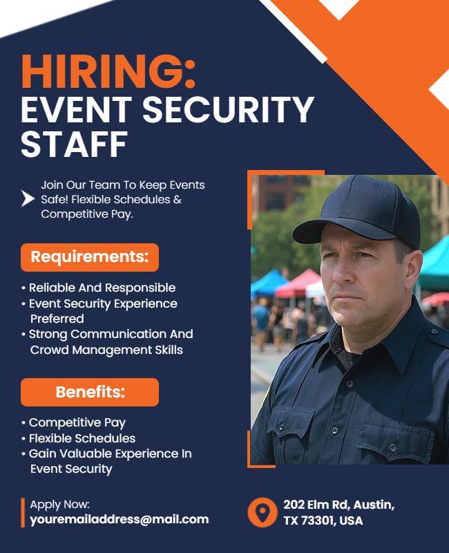 Event Security Staff Hiring Flyer Template