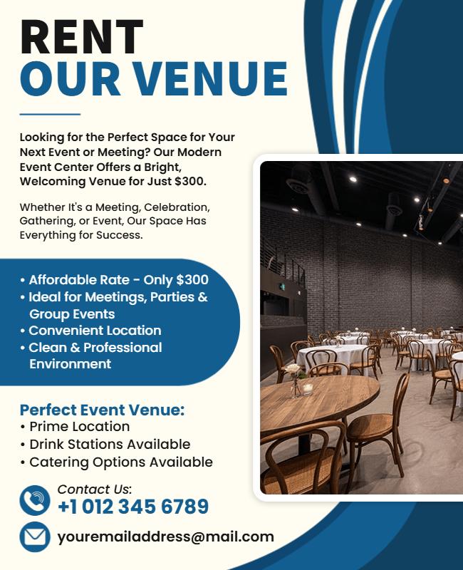 Event Venue Rental Flyer Template
