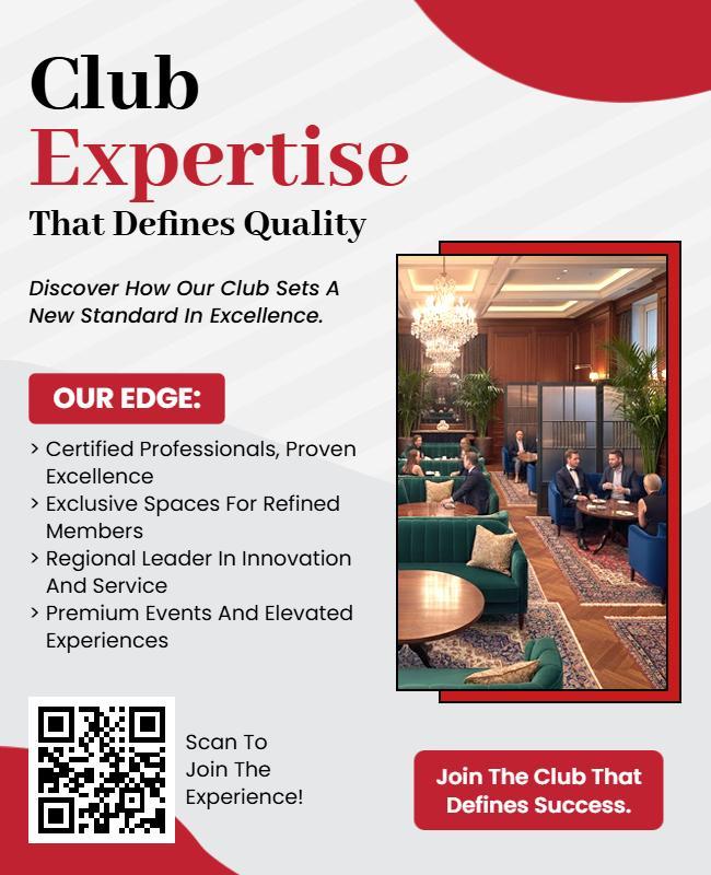 Exclusive Club Membership Invitation Flyer Template
