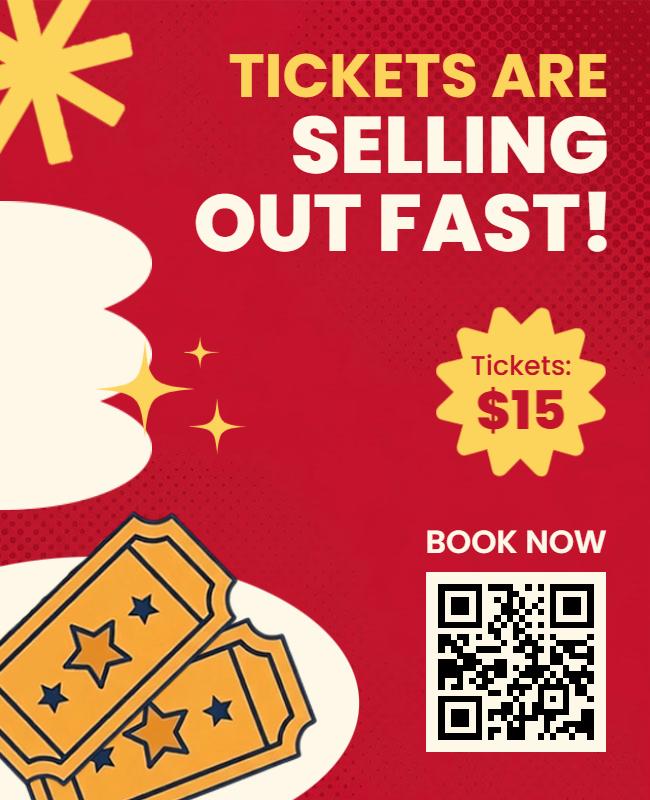 Exclusive Event Tickets Selling Fast Poster Template