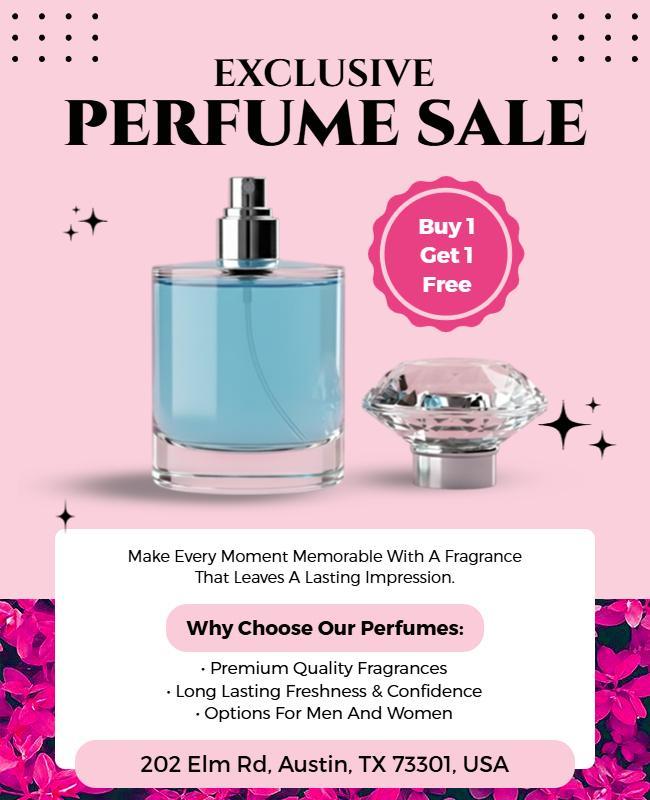 Exclusive Fragrance Promotion Perfume Sale Flyer Template