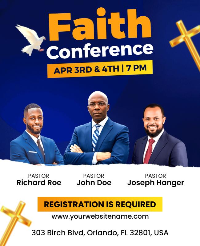 Faith-Based Religious Conference Event Flyer Template
