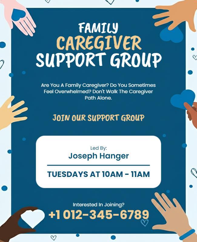 Family Caregiver Support Group Meeting Flyer Template