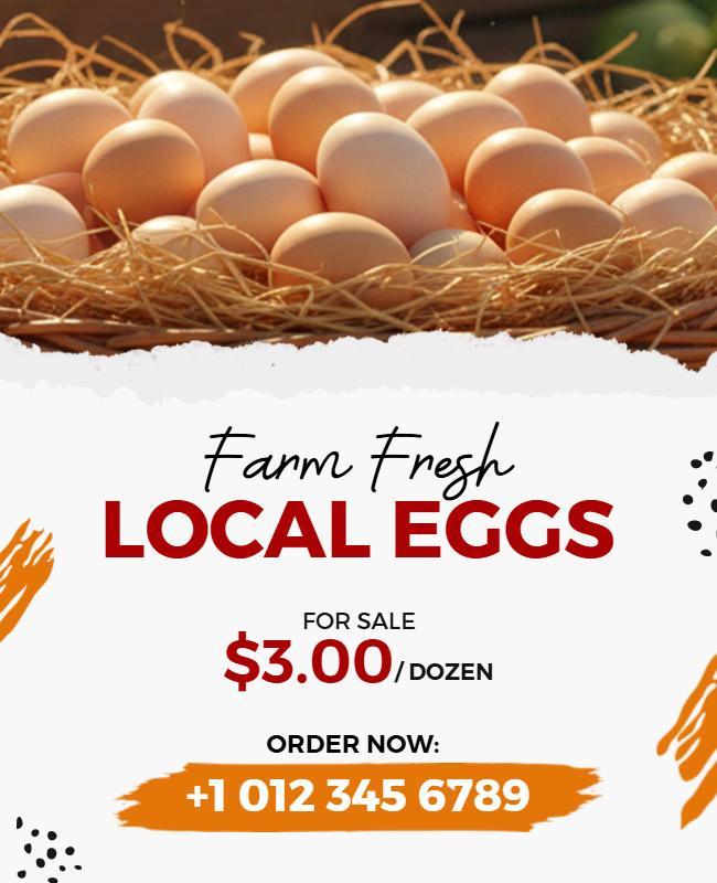 Farm Fresh Local Eggs Sale Flyer Template