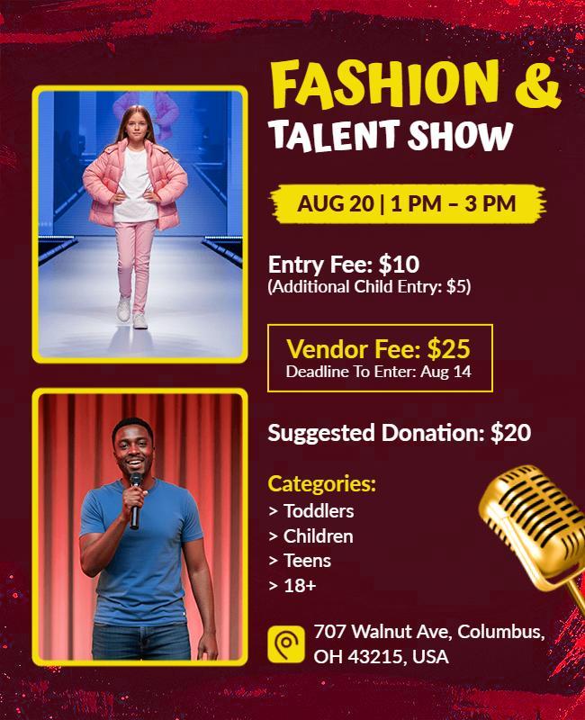 Fashion and Talent Show Event Flyer Template