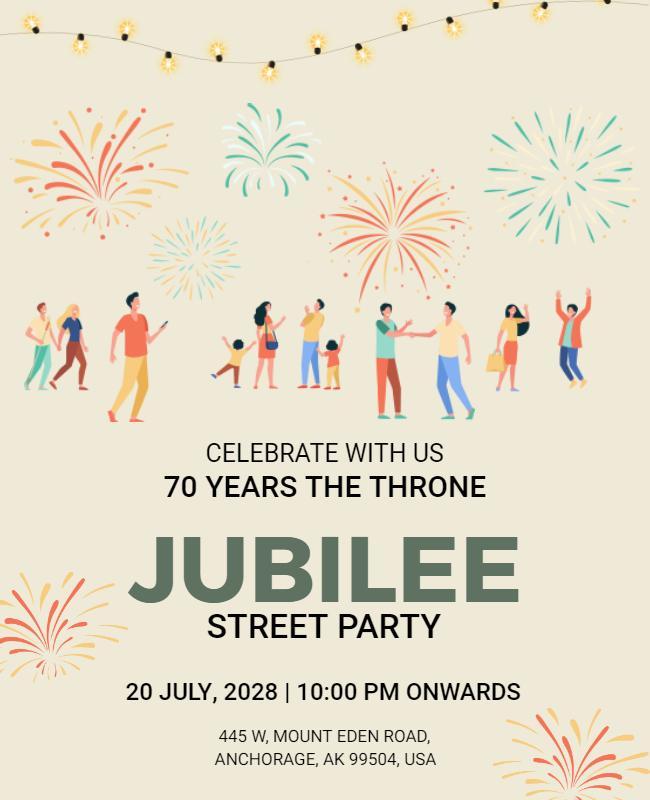 Festive Celebration of Jubilee Street Party Poster Template
