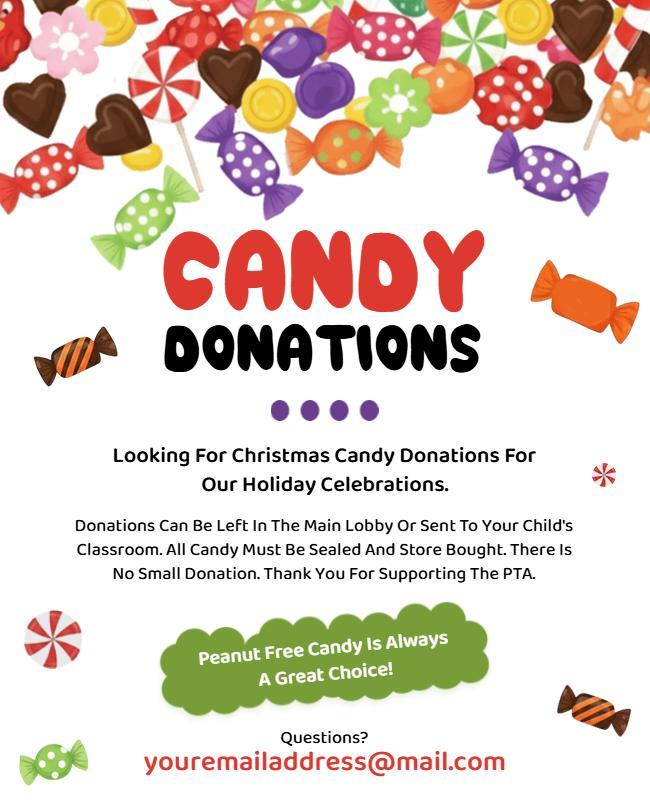 Festive Colorful Candy Collection for Holiday Celebration Flyer Template