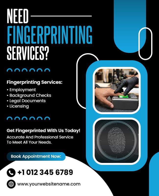 Fingerprinting Services Promotional Flyer Template