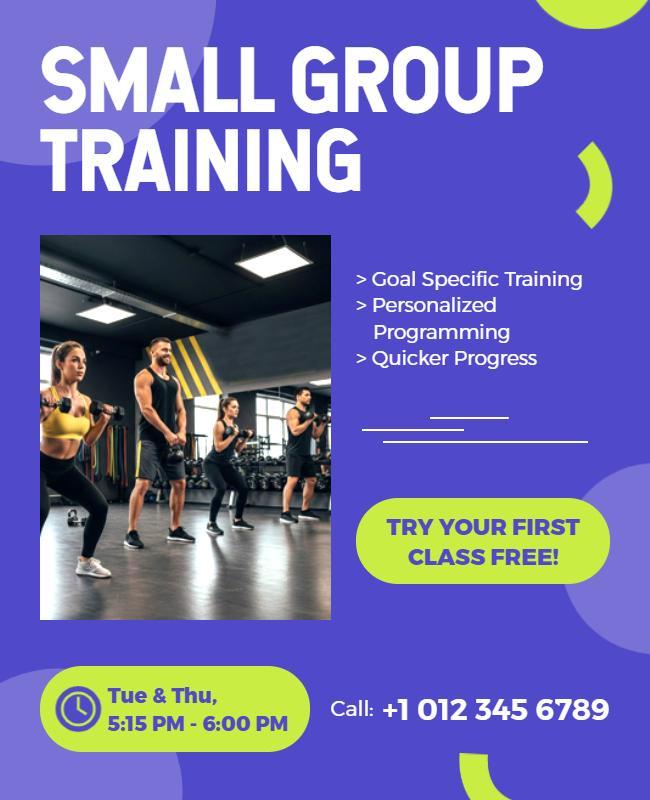 Fitness Small Group Training Promotion Flyer Template