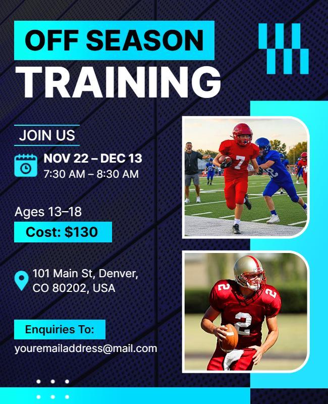 Football Off Season Training Flyer Template