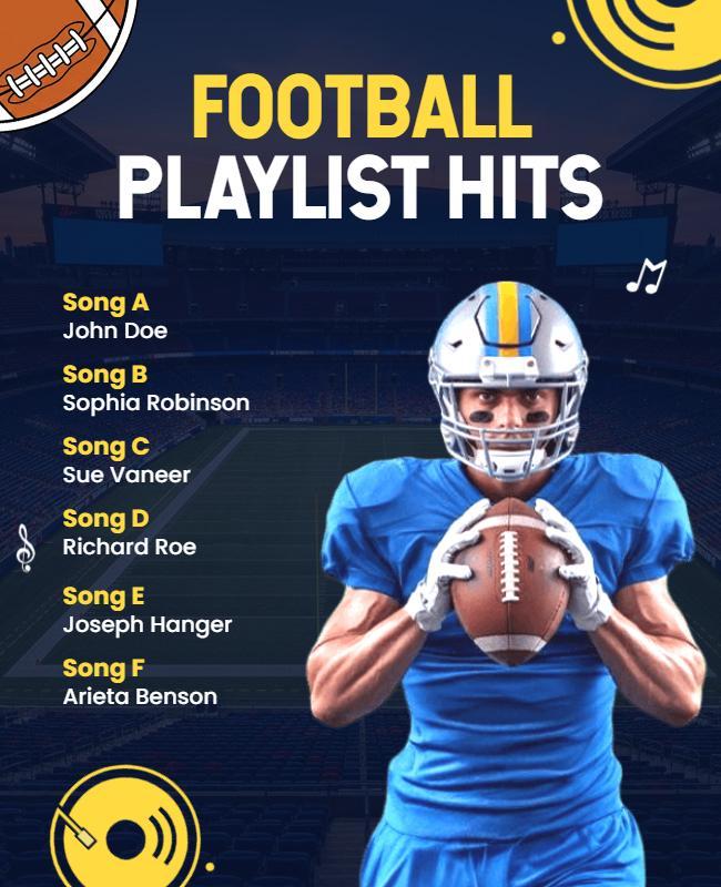 Football Stadium Playlist Flyer Template