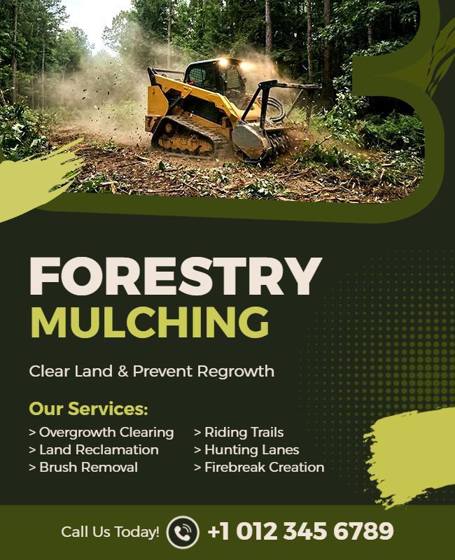 Forestry Mulching Services Flyer Template
