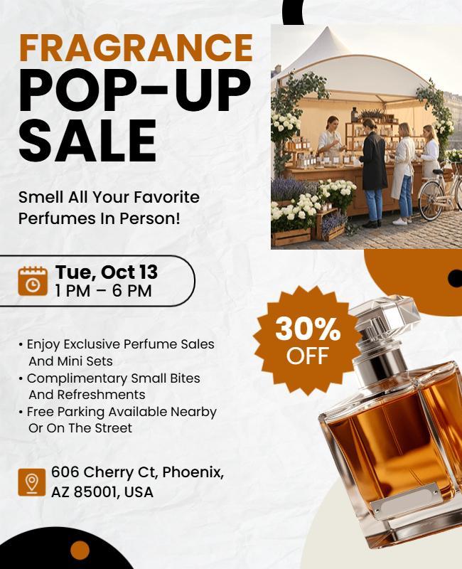 Fragrance Pop-up Sale Event Flyer Template
