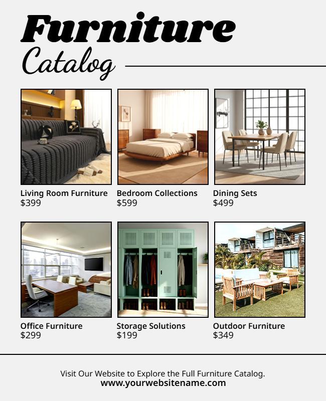 Furniture Catalog Showcase Flyer Template