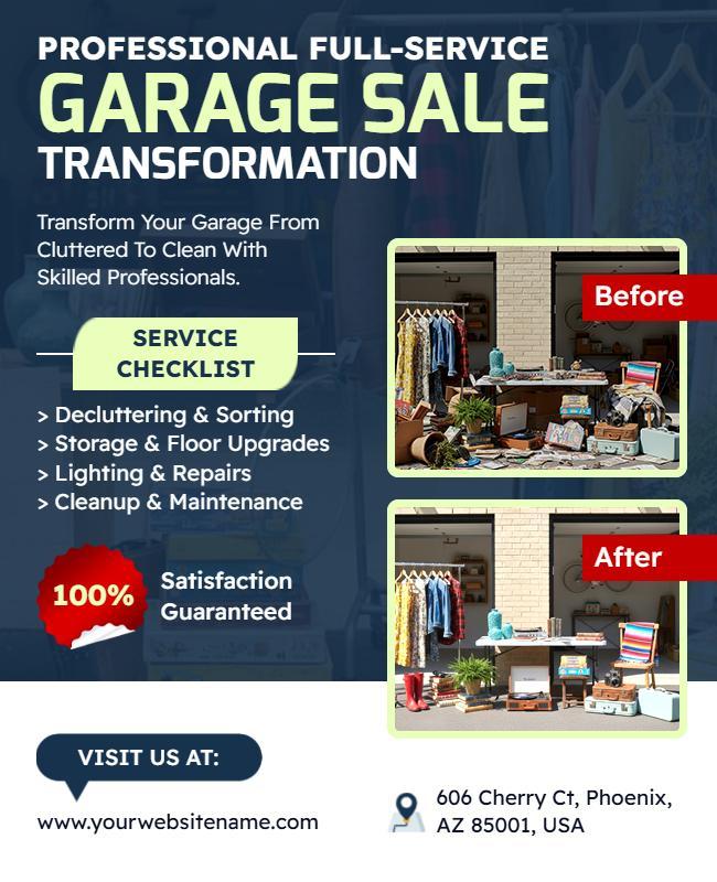 Garage Sale Transformation Full-Service Flyer Template