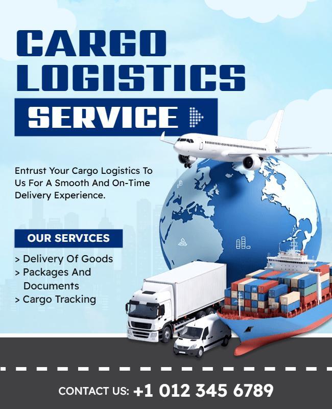 Global Cargo Logistics Services Poster Template