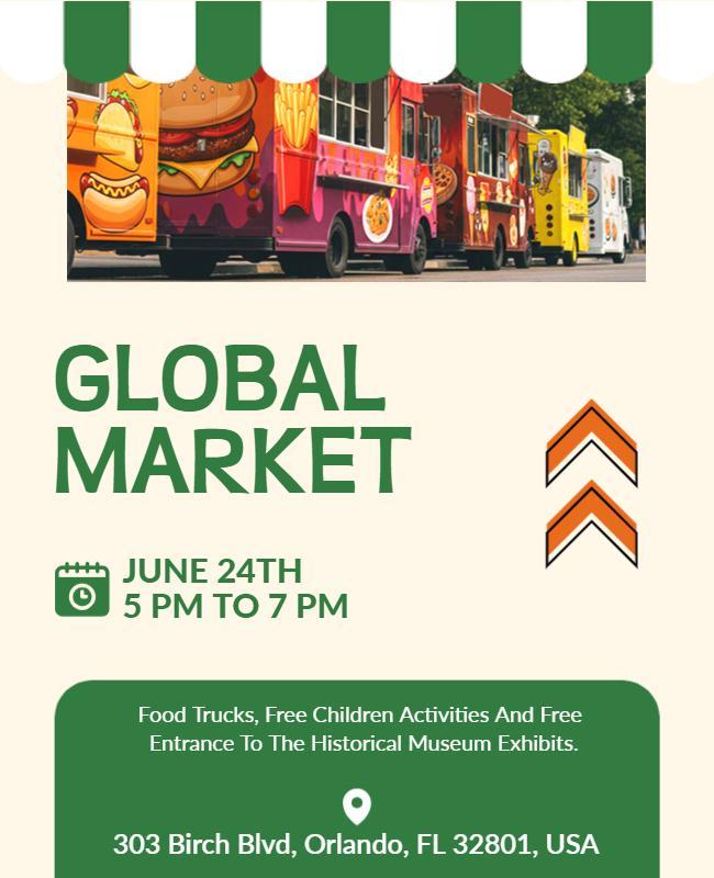 Global Market Event Flyer Template