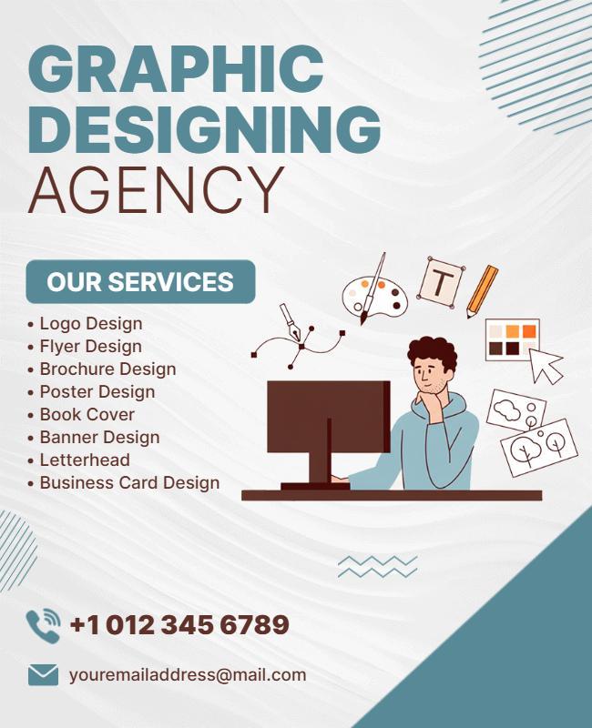 Graphic Designing Services Agency Flyer Template