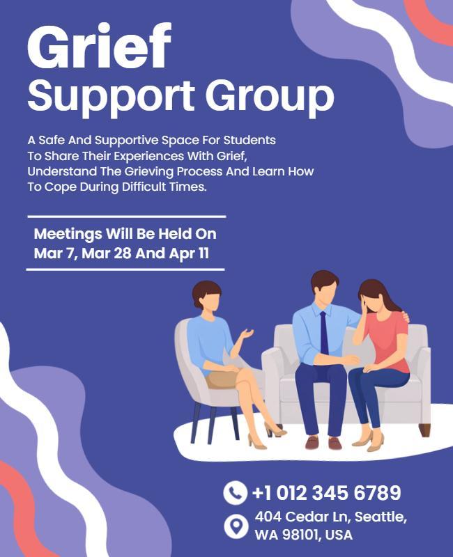 Grief Support Group Poster Template