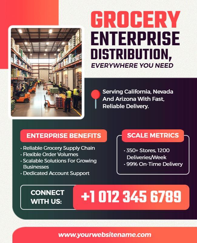 Grocery Enterprise Distribution Service Flyer Template