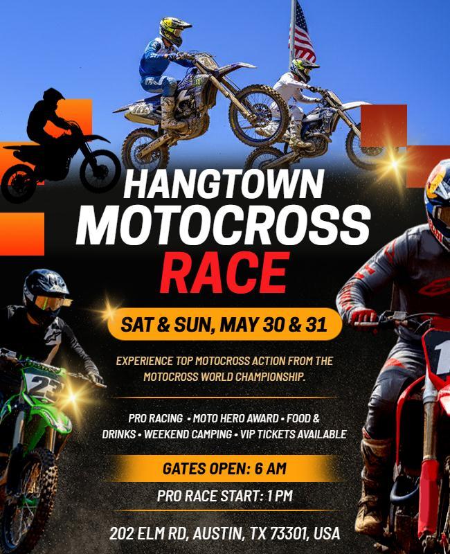 Hangtown Motocross Race Event Flyer Template