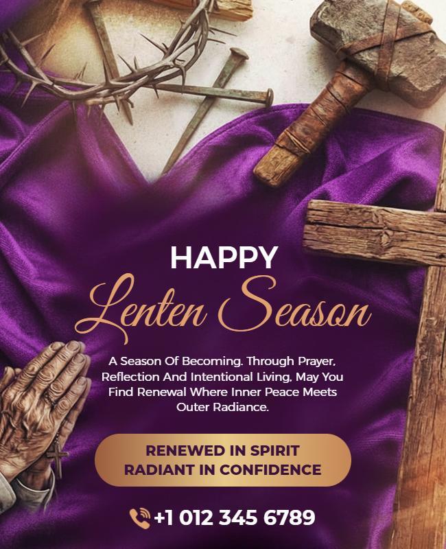 Happy Lenten Season Wishes Flyer Template