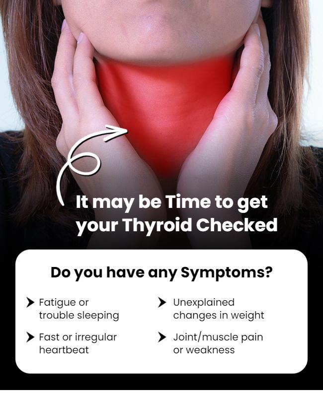 Health Awareness Thyroid Check Symptoms Informative Poster Template