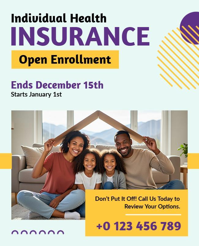 Health Insurance Open Enrollment Flyer Template