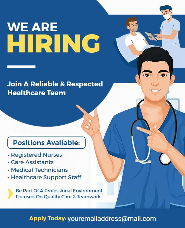Healthcare Team Recruitment Flyer Template