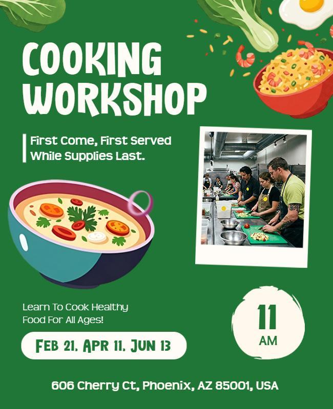 Healthy Cooking Workshop Flyer Template