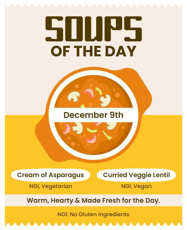 Healthy Soup of the Day Flyer Template