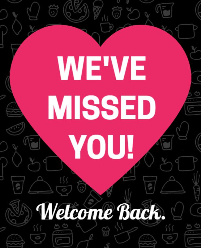 Heartfelt Welcome Back Customer Appreciation Poster Template
