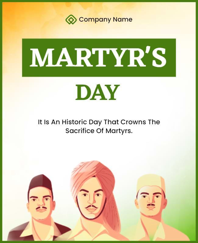 Heritage Tribute to Martyrs on Martyr's Day Poster Template