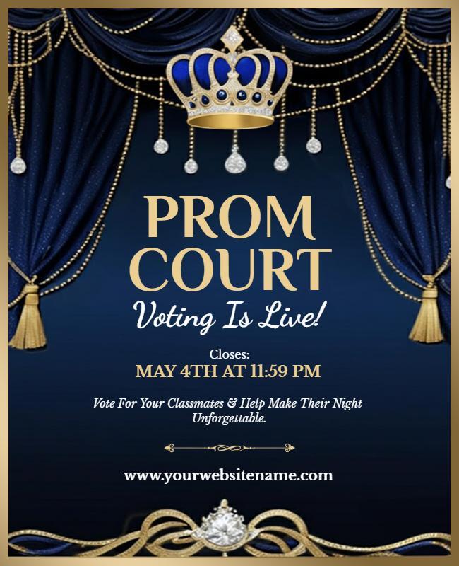 High School Prom Court Voting Flyer Template