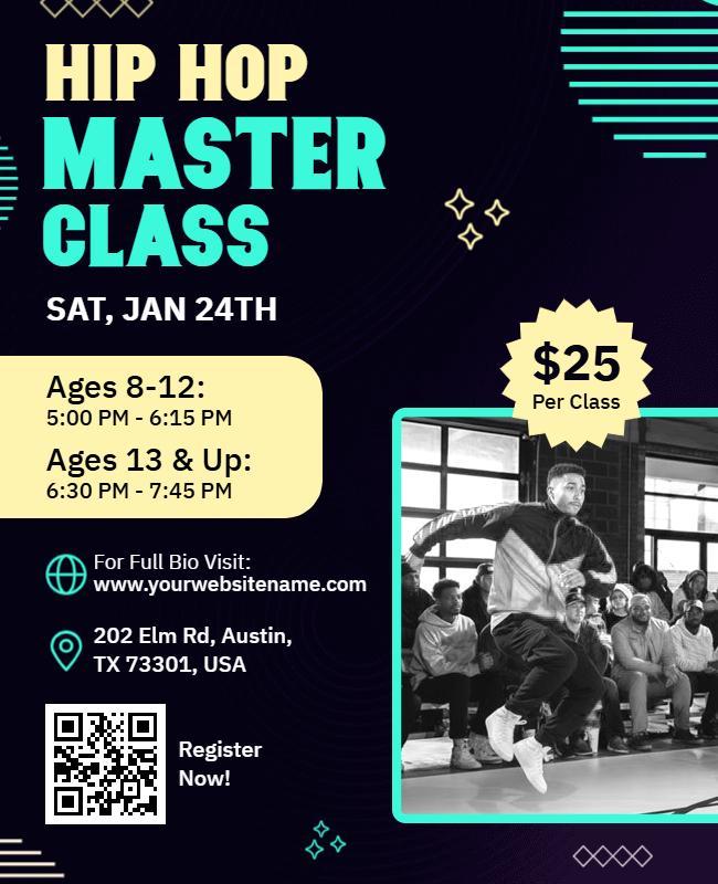 Hip Hop Dance Master Class Flyer Template