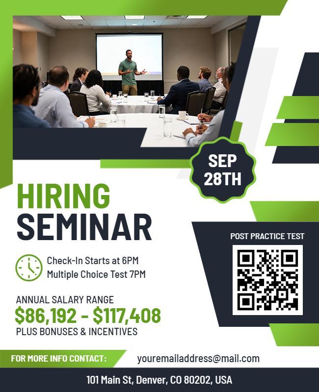 Hiring Seminar Event Flyer Template