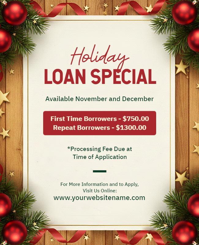 Holiday Loan Special Promotion Flyer Template