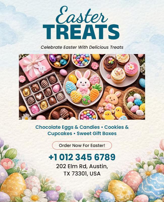 Holiday Sweets and Treats Easter Flyer Template