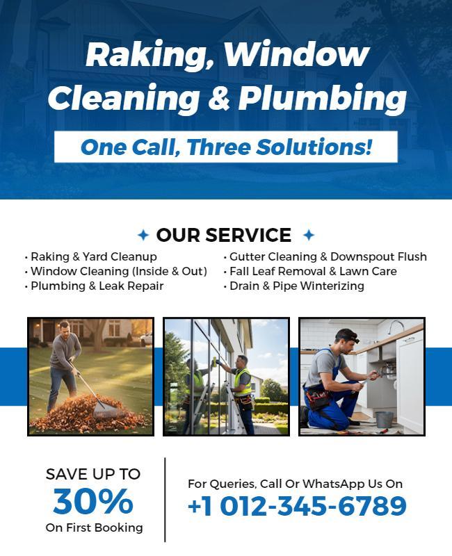 Home Maintenance Services Promotional Flyer Template