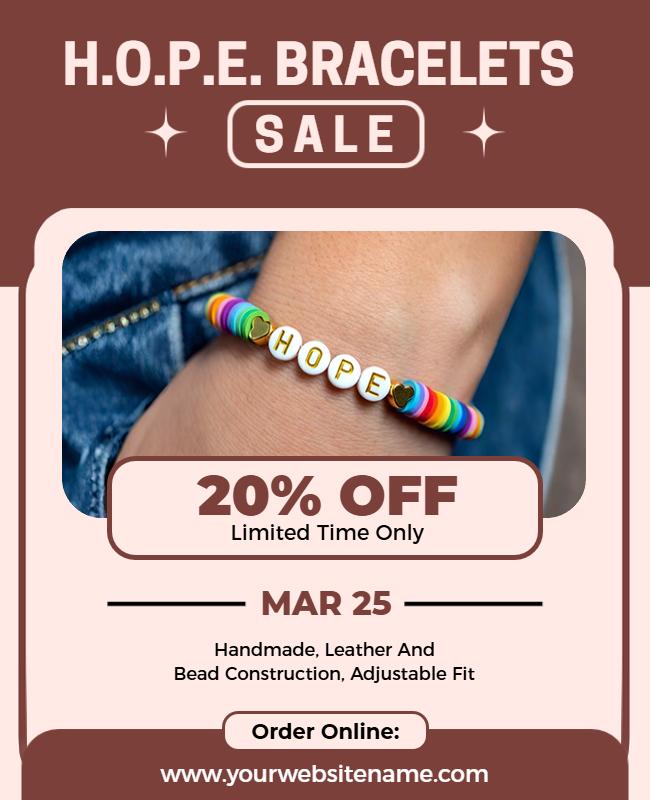 H.O.P.E. Bracelet Promotion Flyer Template