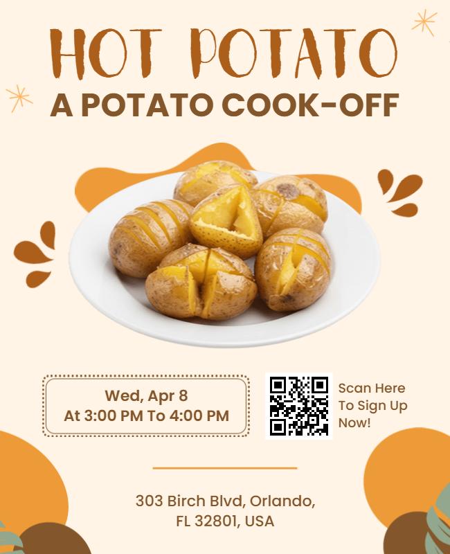 Hot Potato Cook-Off Event Flyer Template