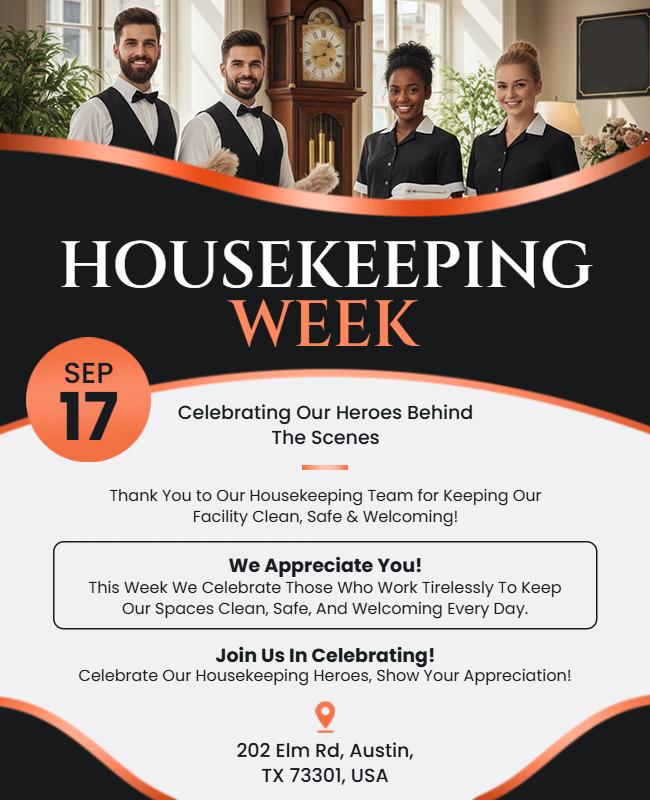 Housekeeping Week Celebration Flyer Template