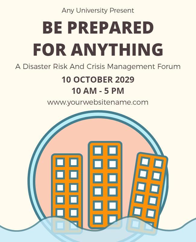 Illustrative Disaster Risk Management Forum Poster Template