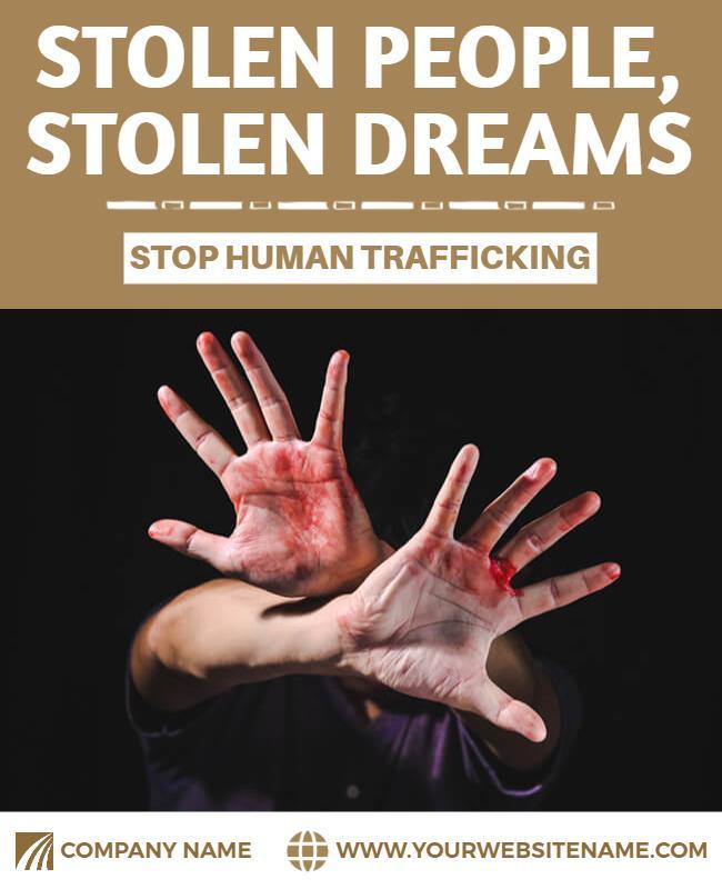 Impactful Awareness Campaign Against Human Trafficking Poster Template